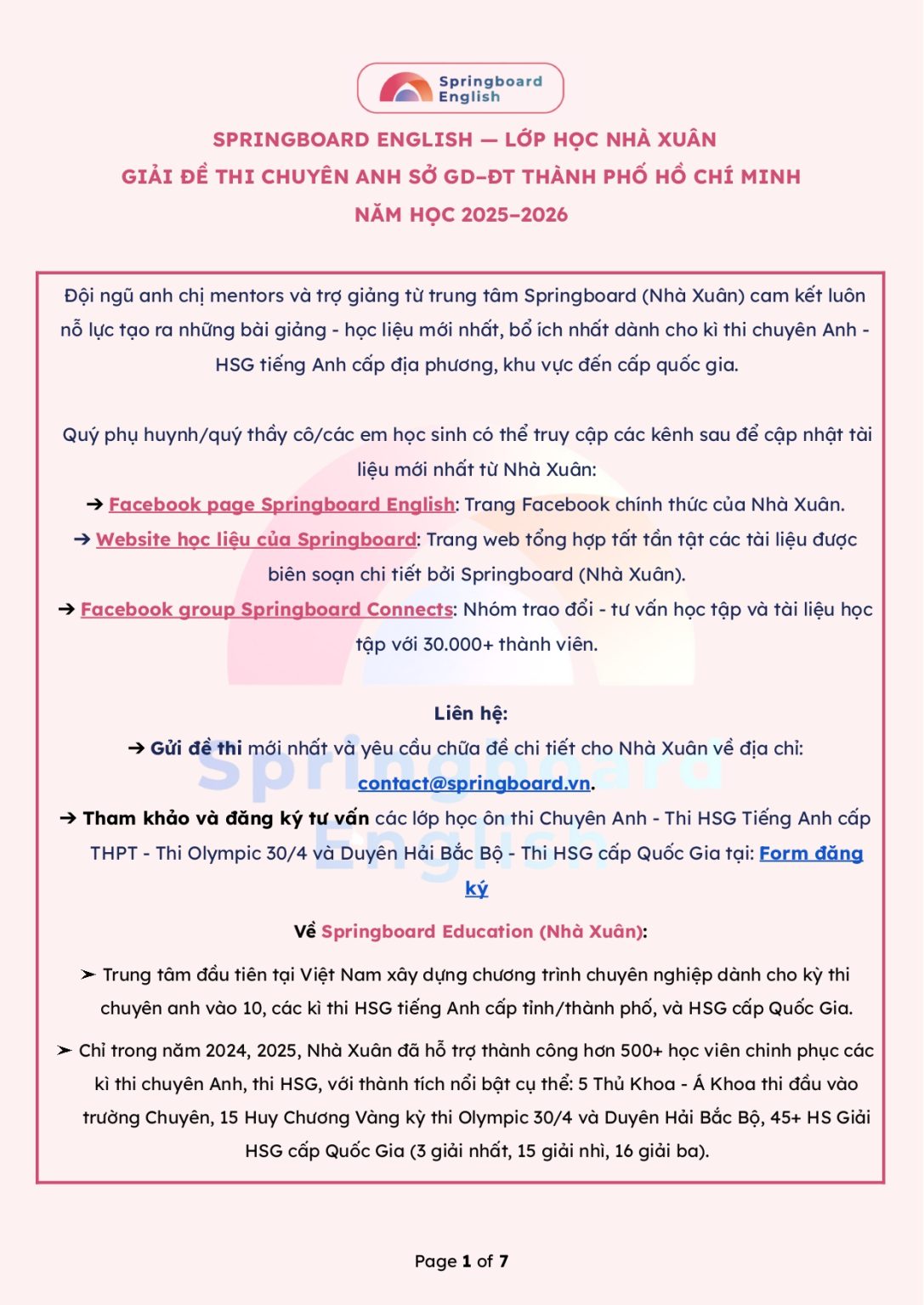 Đề Thi Chuyên Anh 10 Nam Định 2025–2026 (Đáp Án & Giải Thích Chi Tiết ...